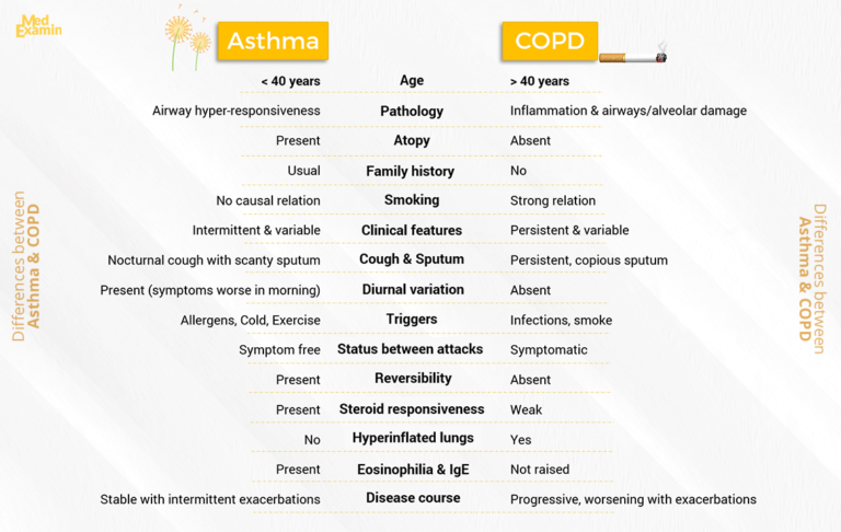 Asthma or COPD: What is the difference? Easy Tips! – MedExamin